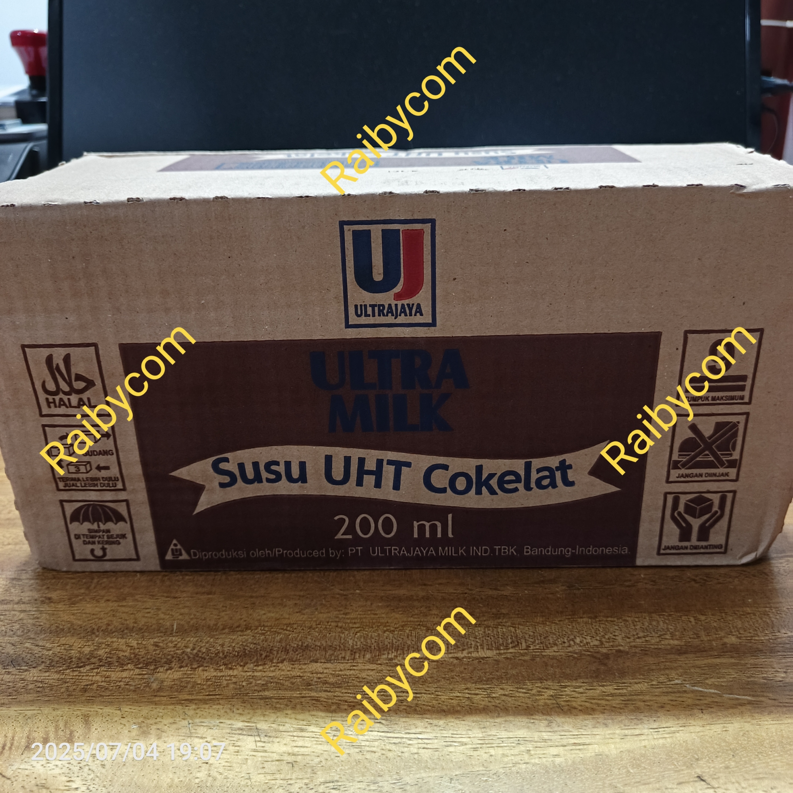 Susu UHT Ultra Milk 200ml COKELAT 1 Dus isi 24 Pcs 1 Karton Susu Ultra ...